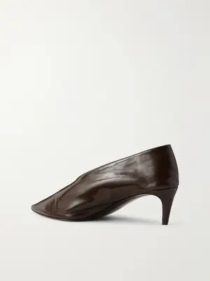Khaite Miriam Leather Pumps - Brown