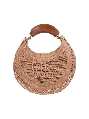 Chloé Raffia Hobo Bag - Beige