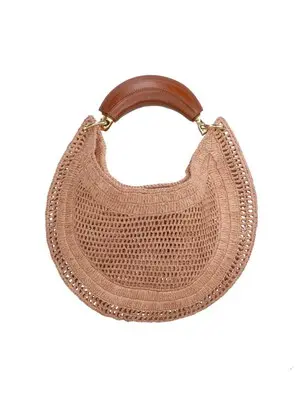 Chloé Raffia Hobo Bag - Beige