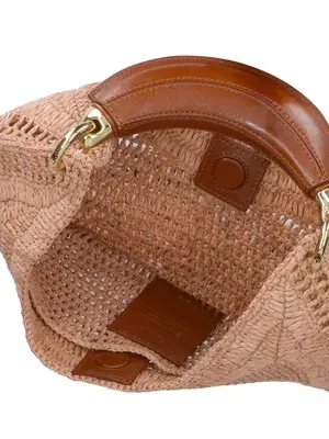 Chloé Raffia Hobo Bag - Beige