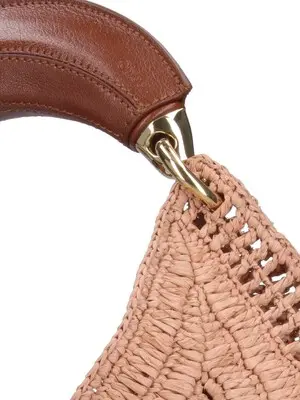 Chloé Raffia Hobo Bag - Beige