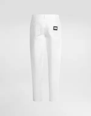 Dolce & Gabbana White Cotton Trousers