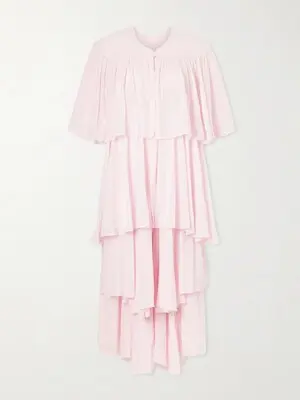 LES VACANCES D’IRINA Formentera Tiered Ruffled Kaftan - Pink