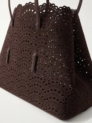 Alaïa Mina 37 Laser-cut Leather Tote - Brown