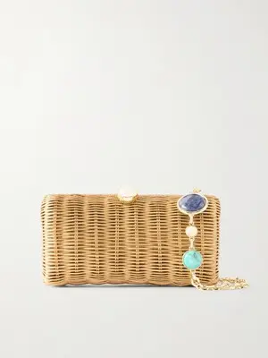 Judith Leiber Poppy Basket Clutch - Neutrals