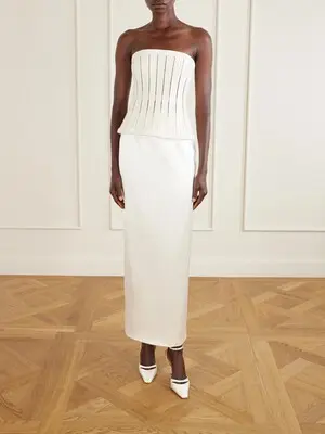 DANIELLE FRANKEL Tristan Silk And Wool-blend Maxi Skirt