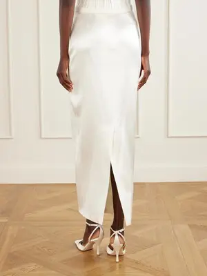 DANIELLE FRANKEL Tristan Silk And Wool-blend Maxi Skirt