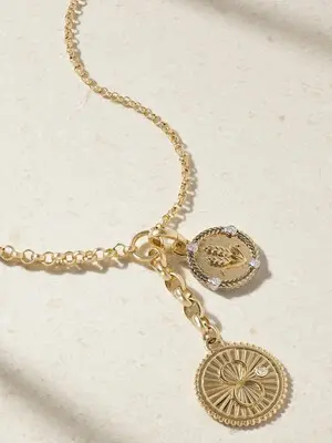 FOUNDRAE Karma + Infinite Gratitude Diamond Necklace - Gold