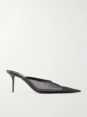 Patent Leather Trim Mules