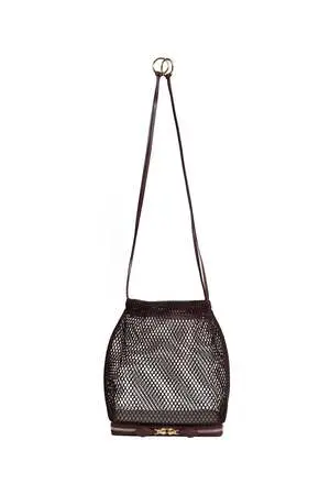 Alaïa Le Pochon Bag In Fishnet - Red
