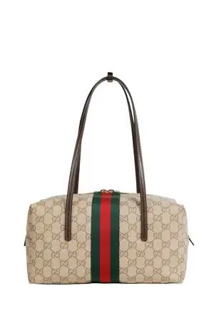 Gucci Melrose Medium Boston Bag - Beige
