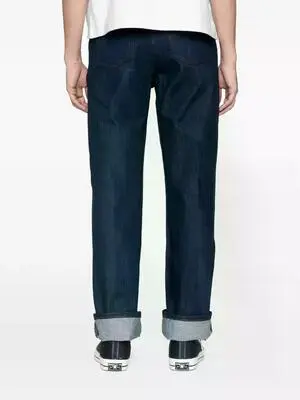 Naked & Famous Denim Pleated Vertical Slub Jeans