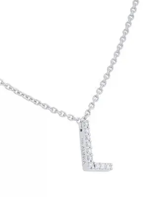 ALINKA 18kt White Gold Diamond 'l' Initial Pendant Necklace