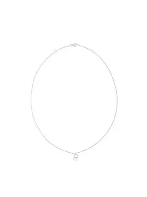 ALINKA 18kt White Gold Diamond Letter R Pendant Necklace - Metallic