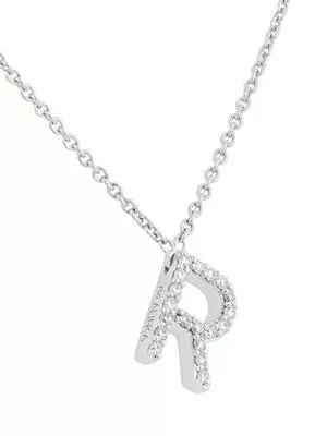 ALINKA 18kt White Gold Diamond Letter R Pendant Necklace
