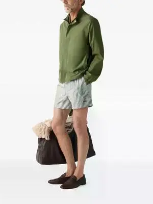 Zegna Striped Swim Shorts