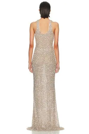 THE SEI Sequin Embellished Tank Gown