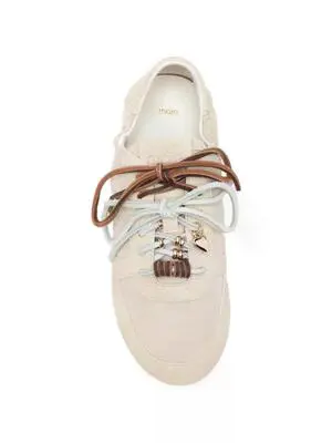 Maje Embellished Lace-up Sneakers