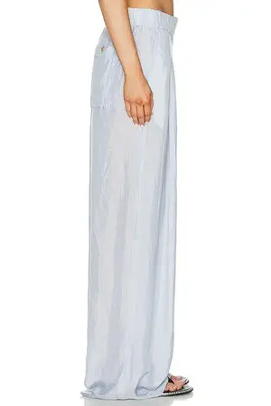 Dries Van Noten Pila Wide Leg Trousers - Light Blue