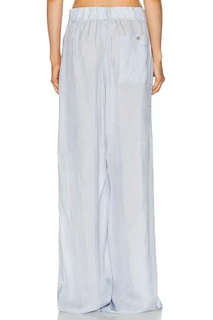 Dries Van Noten Pila Wide Leg Trousers - Light Blue