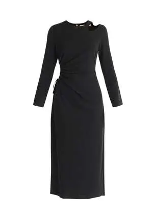 PAISIE Sparkly Cut Out Dress - Black