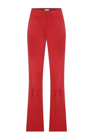 CANSU XI Hestia Trousers Vegan Silk - Red