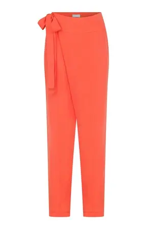CANSU XI Bauba Vegan Silk Wrap Trousers - Red