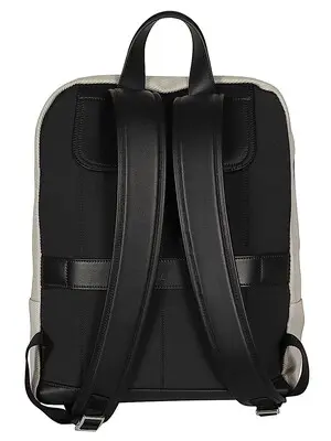 Brioni Via Veneto Canvas Backpack - Beige