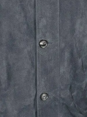 Brioni Suede Leather Padded Vest - Sky Blue