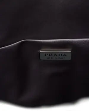 Prada Silk Duchess Pouch - Hematite