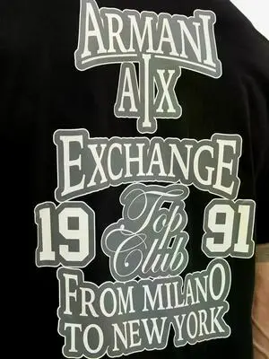 Armani Exchange Logo-patch Graphic-print T-shirt