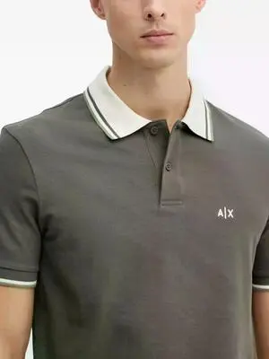 Armani Exchange Logo-embroidered Tipped Polo Shirt