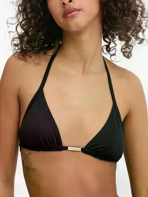 Armani Exchange Logo Plaque Triangle Bikini - Black