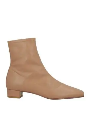 By Far Leather Ankle Boots - Beige