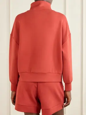 Varley Hawley Jersey Sweatshirt With Half-zip Neckline - Red