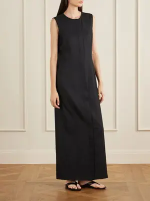 Veronica De Piante Hana Silk Maxi Dress With Slit