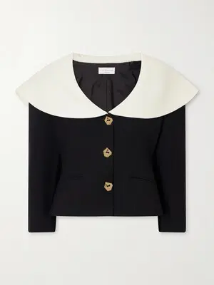 VIOLANTE NESSI Manuela Embellished Wool Jacket With Sailor Collar