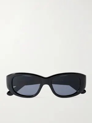 THISTLES The Al Square Frame Acetate Sunglasses - Black