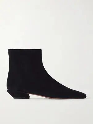 Paris Texas Bettina 25 Suede Ankle Boots - Black