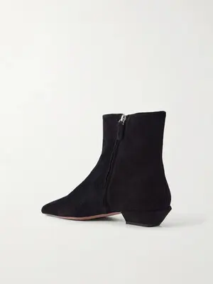 Paris Texas Bettina 25 Suede Ankle Boots - Black
