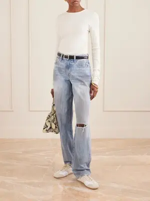 SLVRLAKE Tess Long Distressed Boyfriend Jeans