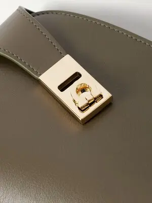 FERRAGAMO Hug Embellished Textured-leather Shoulder Bag - Green