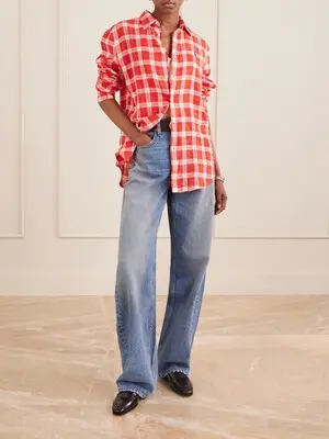 Polo Ralph Lauren Embroidered Checked Linen Shirt