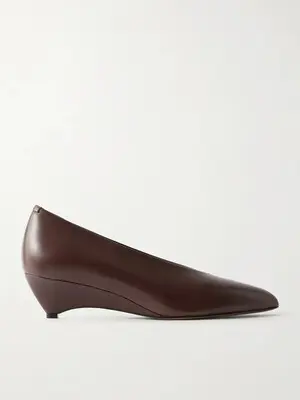 JIL SANDER Sculptural Leather Pumps - Brown