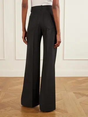 Victoria Beckham Alina Wide-leg Wool Trousers