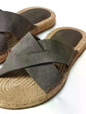 Zegna Suede Espadrille Sandals