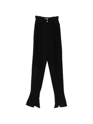 VESTIAIRE D'UN OISEAU LIBRE Vector Slit-hem Trousers - Black