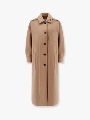 Max Mara Wool And Cashmere Single-breasted Coat - Multicolor