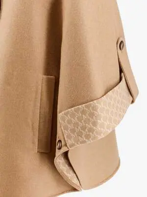 Max Mara Virgin Wool And Cashmere Cape With Pockets
