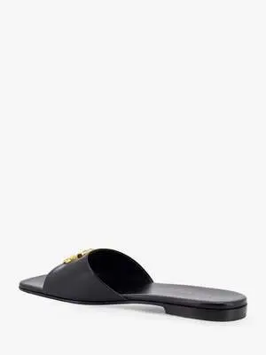 Gucci Slide Sandals With Metal Gg Logo